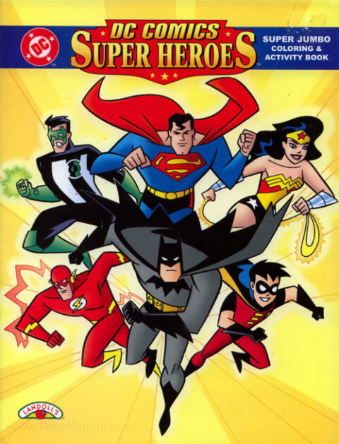 DC Superheroes (Coloring and Activity Book; 1998) Landolls : Retro Reprints