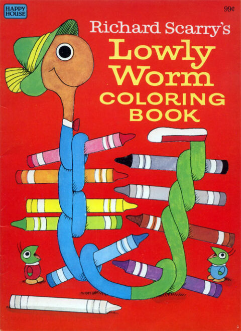 Busy World of Richard Scarry (Lowly Worm Coloring Book; 1983) Happy ...