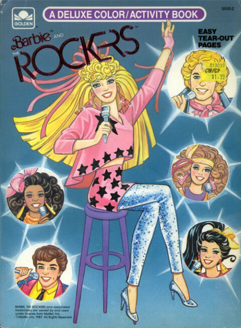 Barbie & the Rockers (Coloring and Activity Book; 1987) Golden Books ...