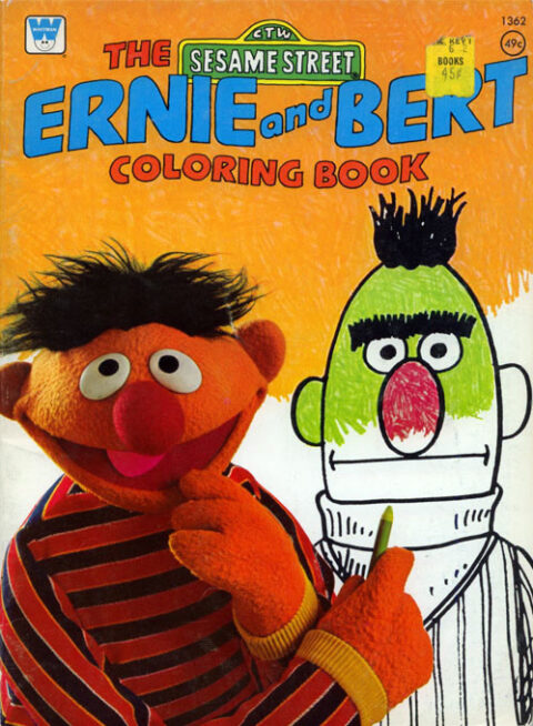 Sesame Street (Ernie and Bert Coloring Book; 1971) Whitman : Retro Reprints